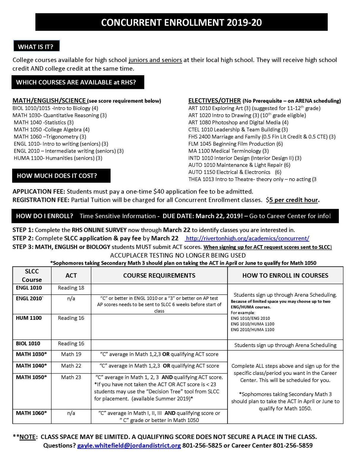 Concurrent Enrollment – Riverton High